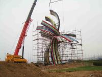 China Handmade Giant Outdoor Metal Sculpture , Contemporary Garden Sculptures for sale