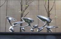 China Decorative Large Outdoor Metal Sculpture Stainless Steel Mirror Polished Surface for sale
