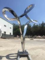 China Garden Outdoor Metal Sculpture Metal Abstract Style For Square Decoration for sale