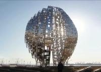 China Abstract Large Outdoor Sculpture Modern Metal Monument For Square Decoration for sale