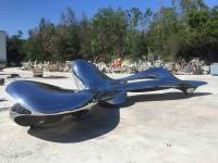 China Stainless Steel Large Outdoor Sculpture , Large Modern Garden Sculptures for sale