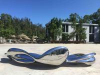 China Stainless Steel Large Outdoor Sculpture , Large Modern Garden Sculptures for sale