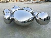 China Contemporary Large Abstract Sculpture , Stainless Steel Garden Ornaments Statues for sale