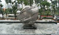 China Stainless Steel Decoration Outdoor Metal Sculpture Garden Ornaments Statues for sale