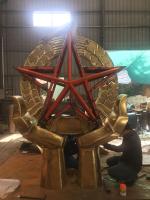 China ODM / OEM Brass Garden Sculptures Five - Pointed Star Brass Baking Varnish for sale