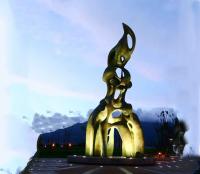 China Large Outdoor Bronze Sculpture Handmade Casting Finish For Plaza Decoration for sale