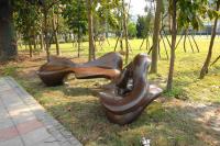 China Decorative Garden Casting Copper Sculpture Color Painted 3.5 Meter Length for sale