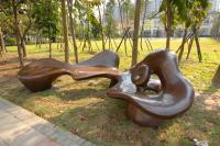 China Decorative Garden Casting Copper Sculpture Color Painted 3.5 Meter Length for sale