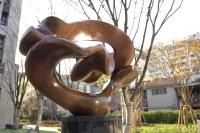 China Artificial Style Painted Copper Art Sculpture For Outdoor Lawn Ornament for sale