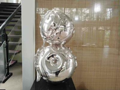 China Contemporary Art Stainless Steel Sculpture , Metal Garden Statues Sculptures for sale