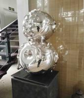 China Contemporary Art Stainless Steel Sculpture , Metal Garden Statues Sculptures for sale