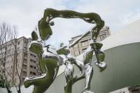 China Hand Made SS Sculpture Metal Modern Art For Landscape Decoration for sale
