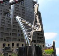 China Polished Stainless Steel Sculpture , Modern Style Outdoor Metal Sculpture for sale