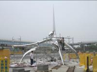 China Modern Large Abstract Metal Sculpture Park Art Decoration 6 Meter Height for sale
