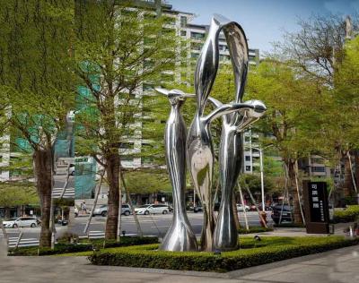 China Street Decoration Stainless Steel Art Sculptures 5 Meter Height Polished Mirror Finishing for sale