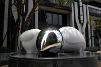 China Art Decoration Stainless Steel Garden Sculptures Metal Outdoor Decoration for sale