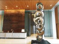 China Hotel Decoration Stainless Steel Sculpture Large Ornaments Abstract Style for sale