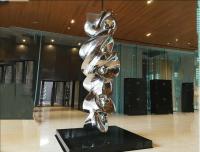 China Hotel Decoration Stainless Steel Sculpture Large Ornaments Abstract Style for sale