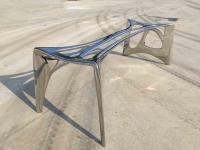 China Outdoor Stainless Steel Garden Statues Polished Surface Abstract Metal Art for sale