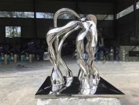 China Contemporary Modern Abstract Sculpture , Stainless Steel Metal Lawn Ornaments for sale