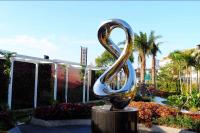China Stainless Steel Contemporary Abstract Sculpture Polished Mirror Finishing for sale
