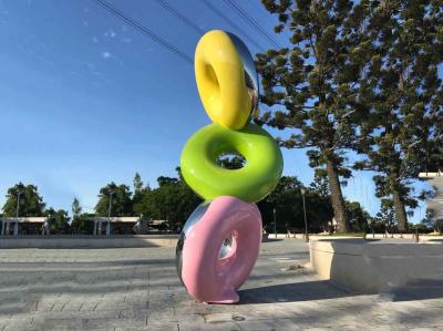 China Impressive Painted Modern Abstract Sculpture Colorful For Children Fairground for sale