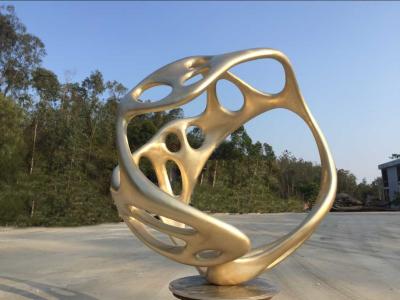 China Handmade Abstract Outdoor Bronze Sculpture , Painted Outdoor Lawn Ornament for sale