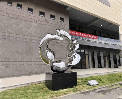 China Abstract Metal Circle Sculpture Western Art Size Customized Stainless Steel for sale