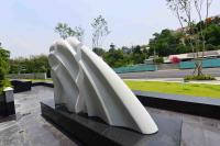 China Stainless Steel Modern Abstract Sculpture , Metal Modern Outdoor Sculpture for sale