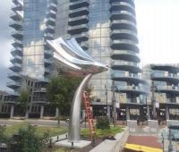 China Outdoor Decoration Abstract Metal Art Sculptures 2.5m Height Corrosion Resistant for sale