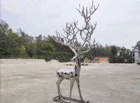 China Large Metal Garden Sculpture , Outdoor Modern Sculpture Stainless Steel for sale