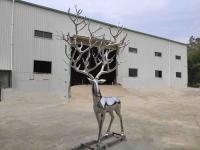 China Large Metal Garden Sculpture , Outdoor Modern Sculpture Stainless Steel for sale