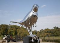 China Large Metal Stainless Steel Animal Sculptures Outdoor Decoration Mirror Polish for sale