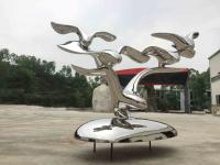 China Custom Size Stainless Steel Metal Animal Sculptures For Garden Ornaments for sale