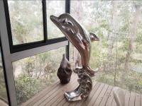 China Polished Metal Animal Sculptures , Modern Metal Animal Garden Sculptures for sale