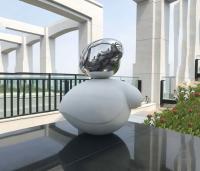 China Polished Metal Animal Sculptures 1.5 Meter Height Bird Indoor Decoration for sale