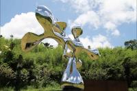 China Large Garden Ornaments Statues , Stainless Steel Outdoor Deco Garden Art Sculpture for sale