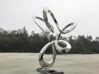 China Metal Decoration Modern Abstract Sculpture Large Steel 3m Height Corrosion Resistant for sale