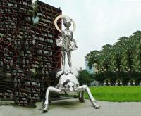 China Tall Garden Ornaments Statues 6 Meter Height Stainless Steel Polished for sale