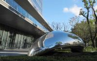 China Stainless Steel Contemporary Garden Statues Abstract Style Mirror Polished for sale