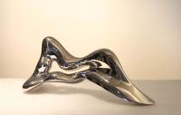 China Mirror Surface Garden Ornaments Statues , Abstract Stainless Steel Garden Statues for sale