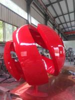 China Red Outdoor Garden Ornaments Statues Public Art Sculpture Red Baking Varnish for sale