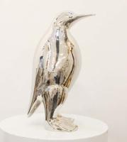 China Contemporary Indoor Penguin Metal Animal Sculptures With Steam Resistance for sale