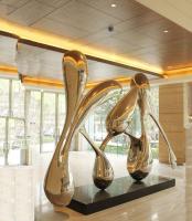 China Modern Garden Ornaments Statues , Metal Art Stainless Steel Garden Sculptures for sale