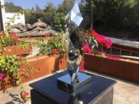 China Polyhedral Indoor Metal Sculptures , Indoor Abstract Metal Art Sculptures for sale