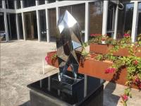 China Polyhedral Indoor Metal Sculptures , Indoor Abstract Metal Art Sculptures for sale