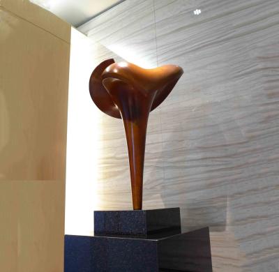 China Surface Painted Tall Indoor Statues Cast Bronze Abstract Copper Finishing for sale