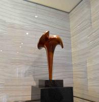 China Surface Painted Tall Indoor Statues Cast Bronze Abstract Copper Finishing for sale