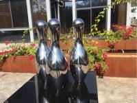 China 0.5m Height Home Decor Sculptures Polished Stainless Steel Corrosion Resistance for sale