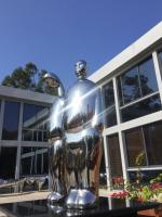China Abstract Figure Indoor Metal Sculptures Stainless Steel Custom Size For Home Decoration for sale